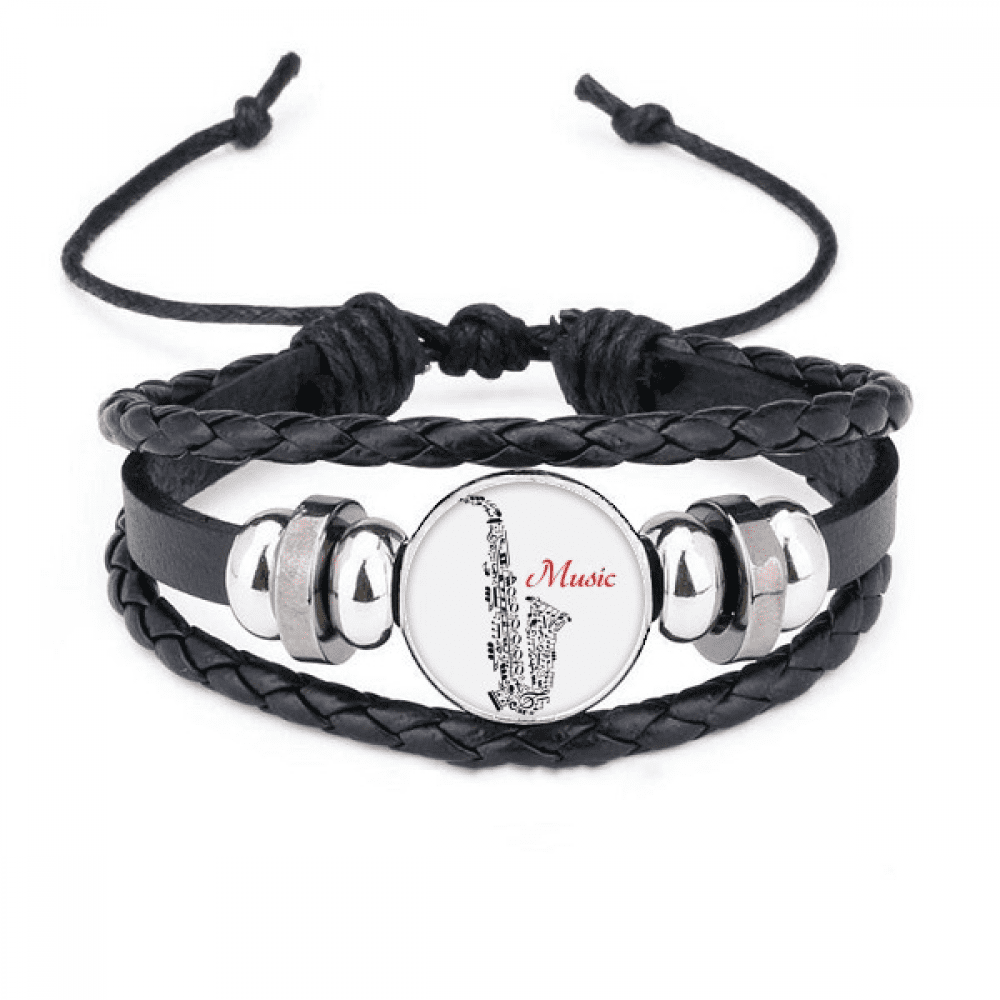 sax classical music listening illustrate bracelet braided leather woven ...