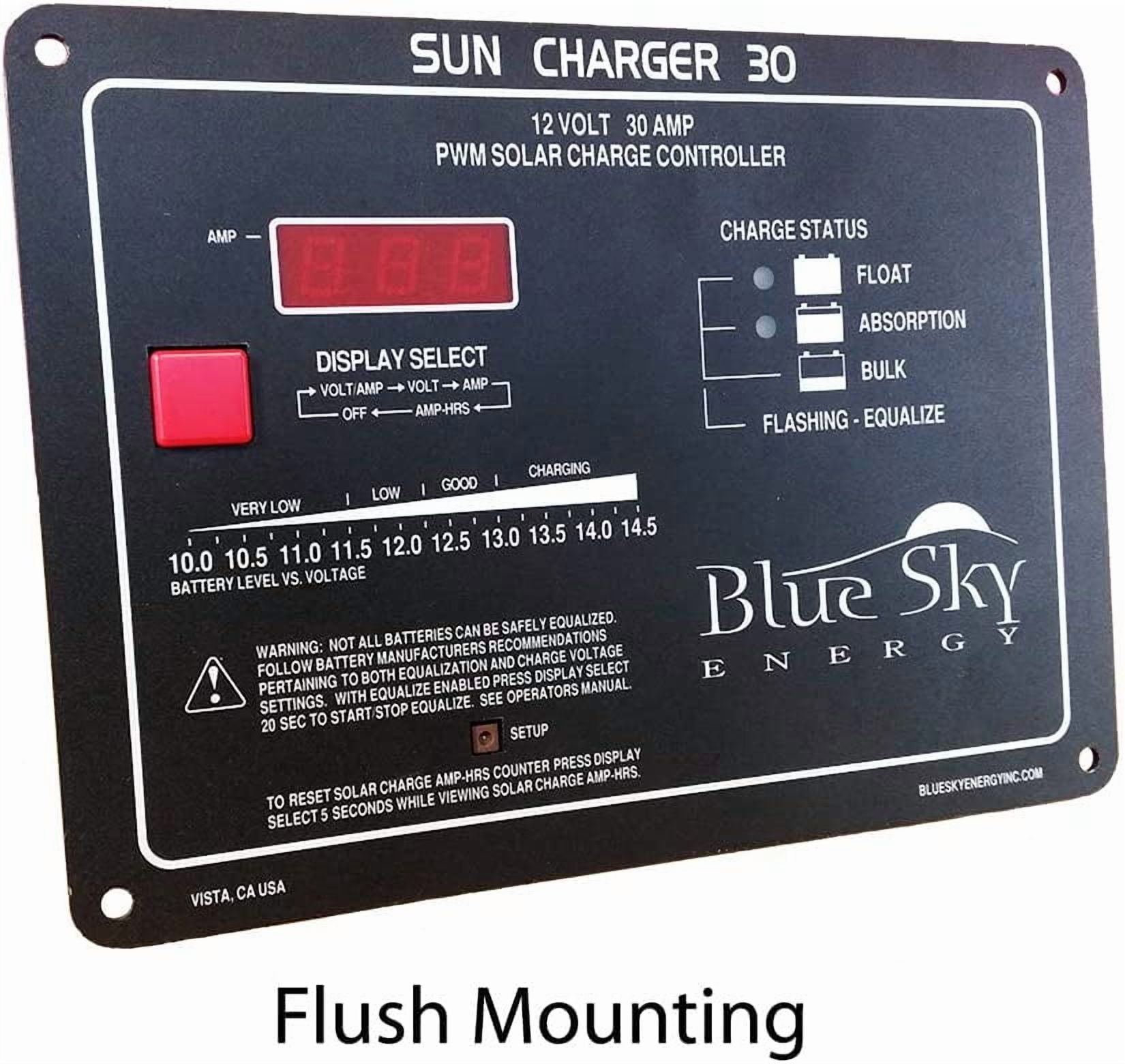 sc30 30a pwm solar charge controller with display, fully programmable ...