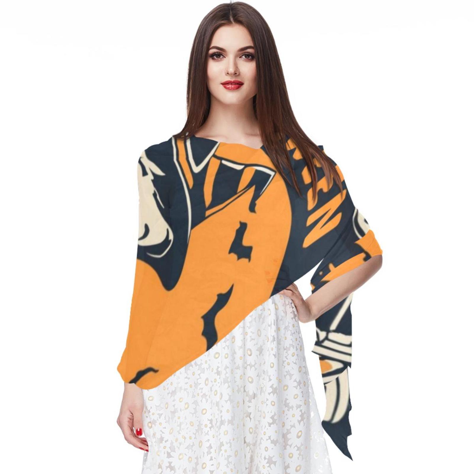 Halloween Font Beautiful Translucent Chiffon Yarn Hair Scarf 180*73 (70 ...