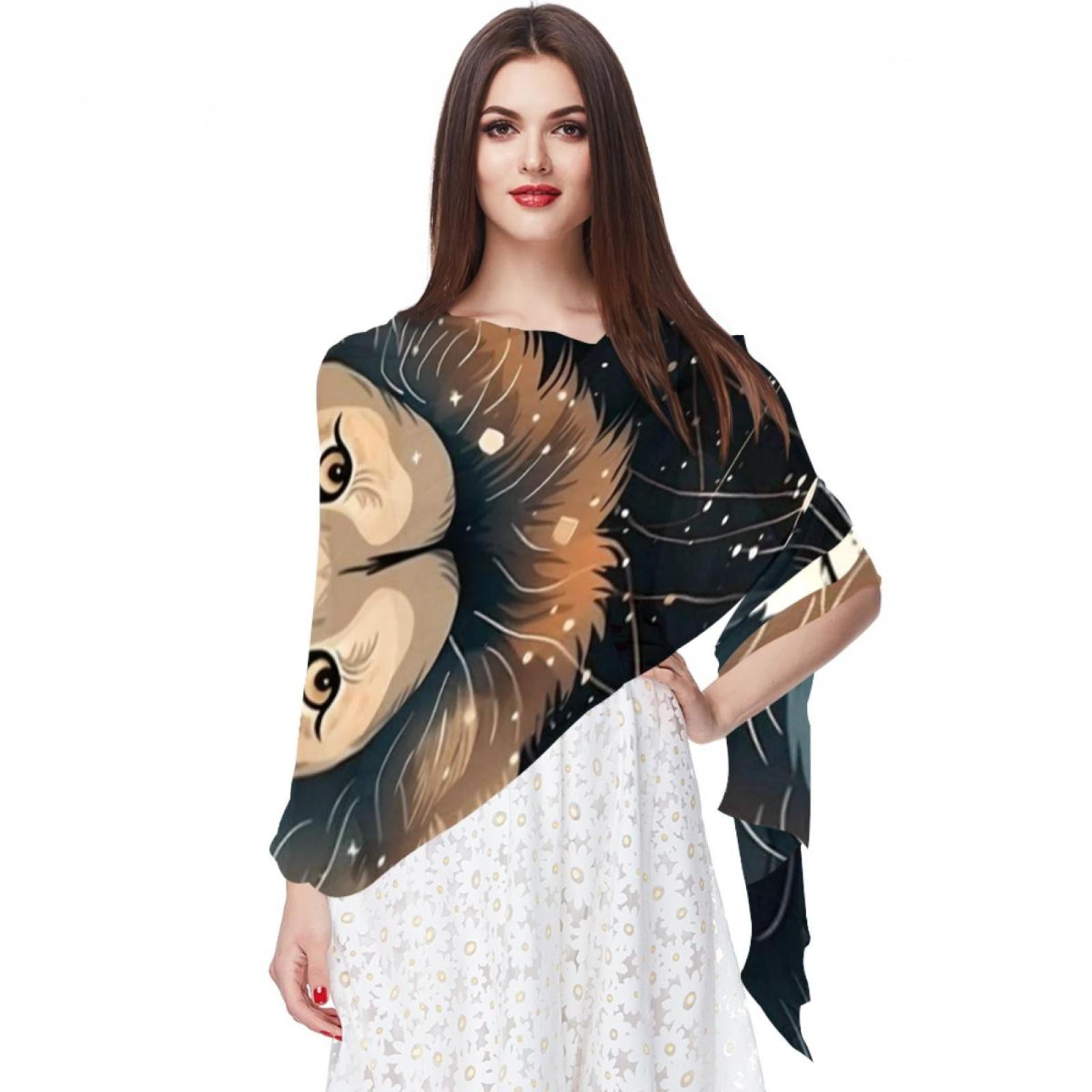 Leo Constellation Translucent Light and Breathable Chiffon Silk Scarf ...