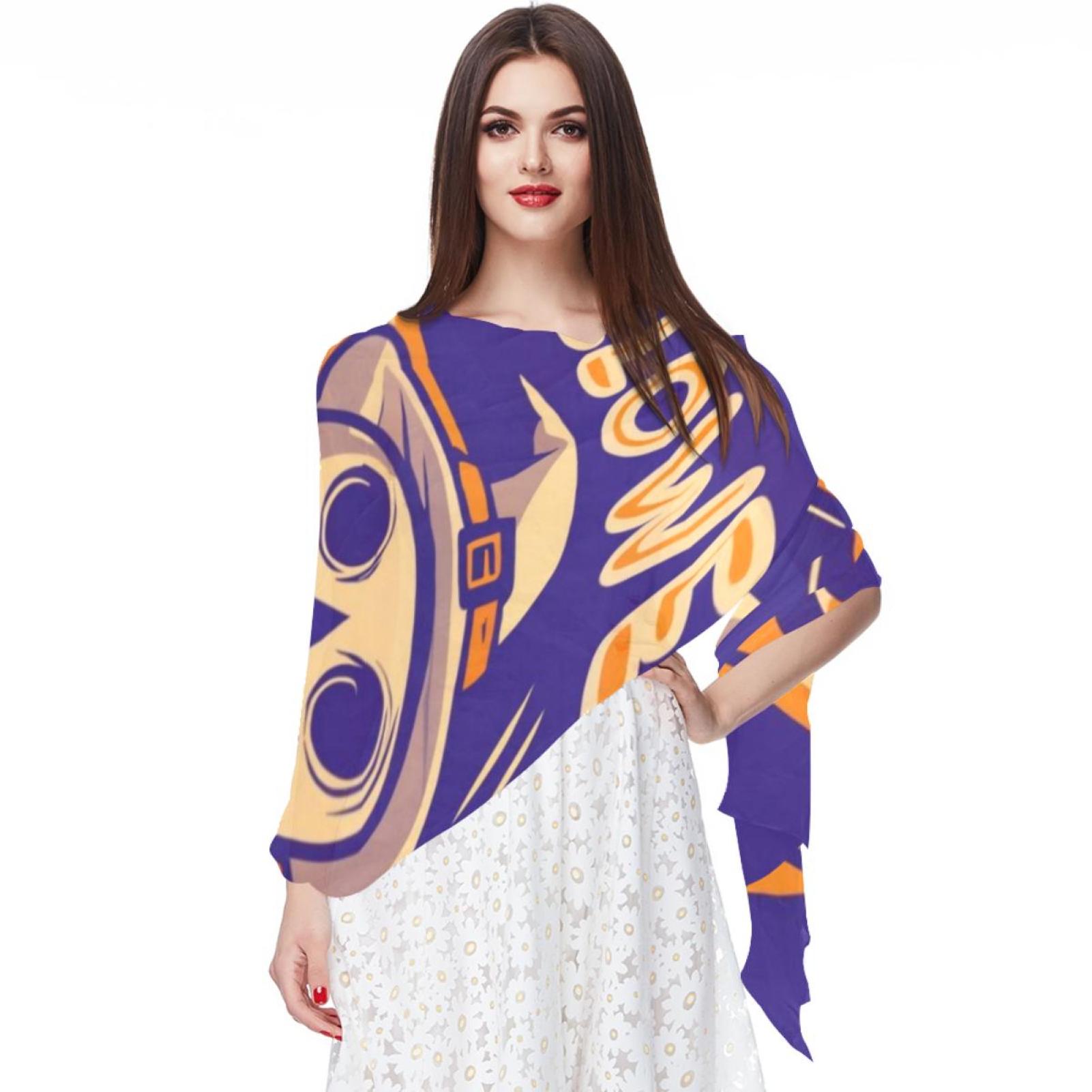 Halloween Font Elegant Silk Scarf - Translucent Chiffon Yarn ...