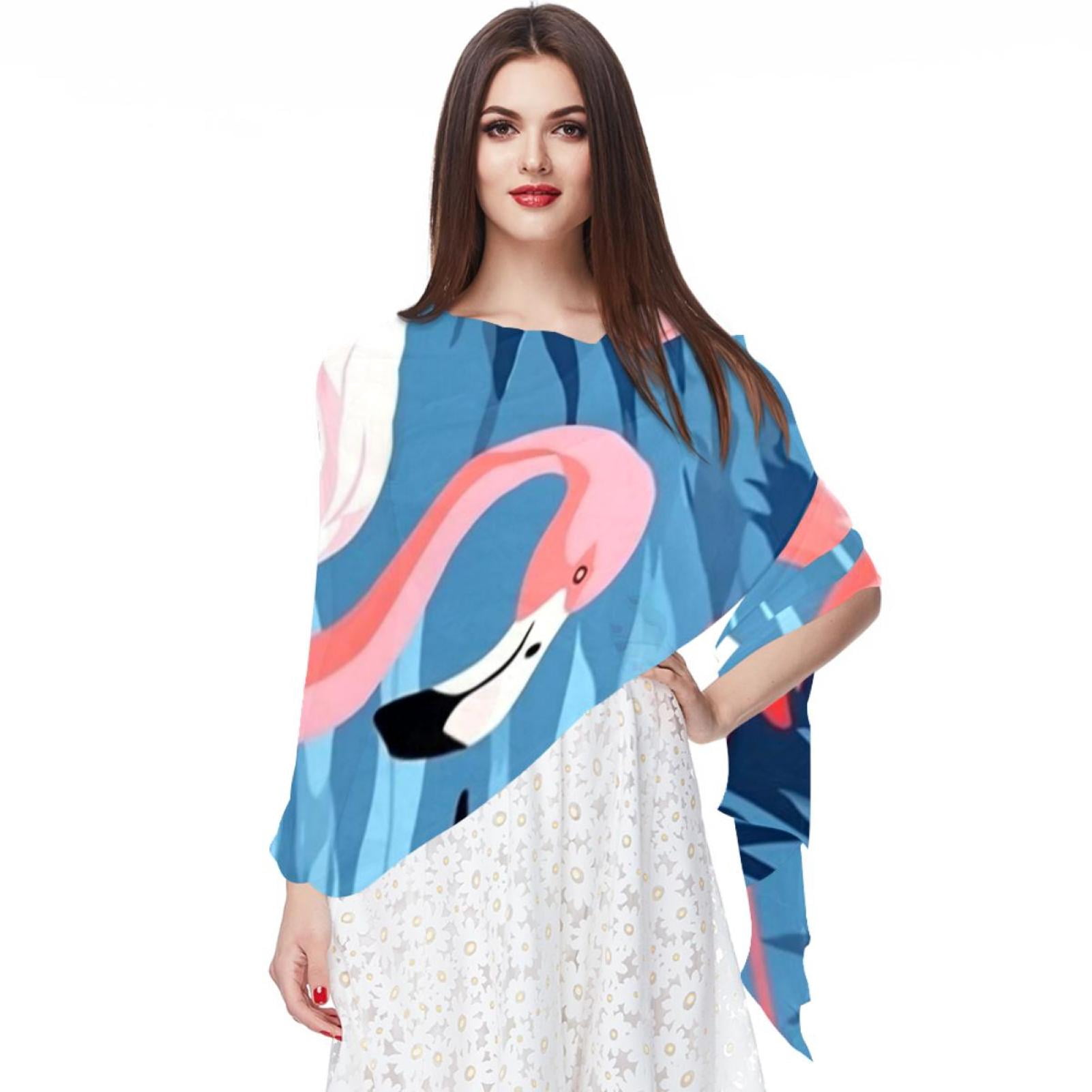 Flamingo Tropical Rainforest Light and Breathable Chiffon Yarn Silk ...