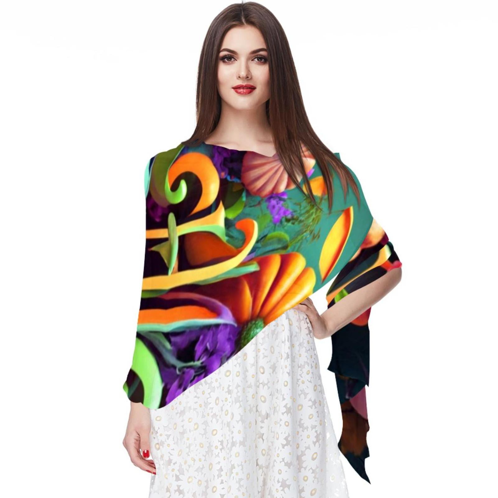 Halloween Font Elegant Silk Scarf - Translucent Chiffon Yarn ...