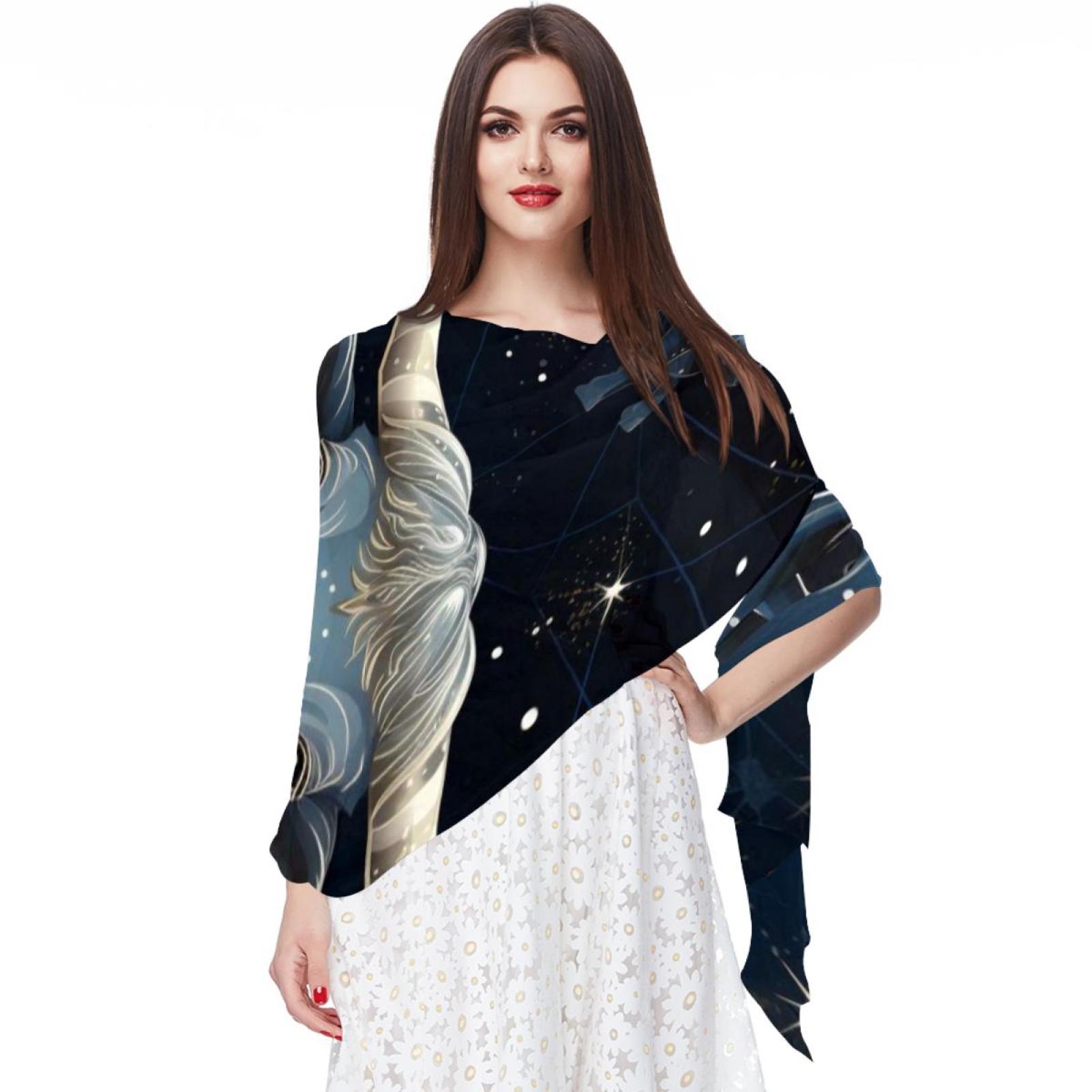 Taurus Constellation Breathable Chiffon Yarn Silk Scarf 180*73 - Light ...