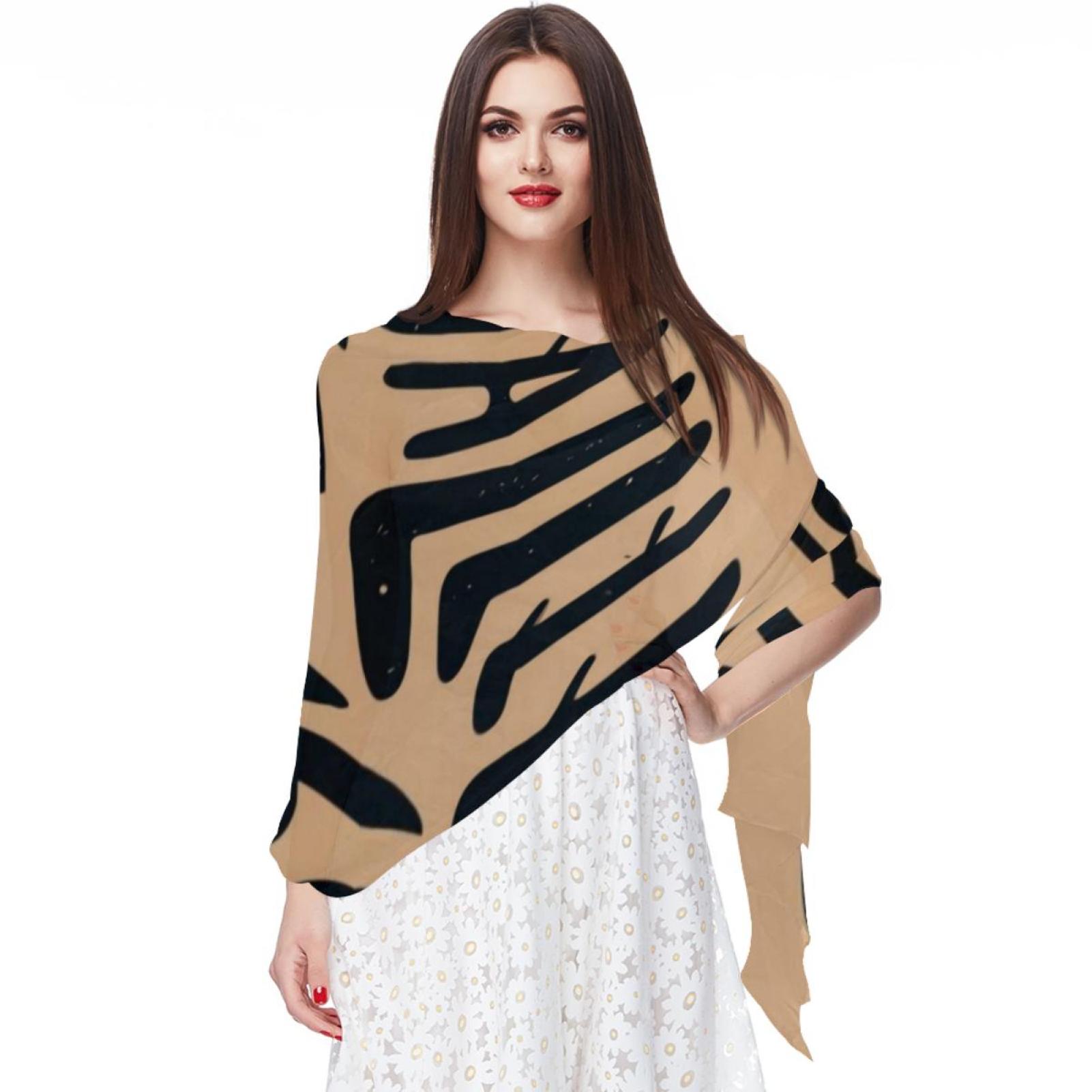 Halloween Font Light and Breathable Chiffon Yarn Silk Scarf ...