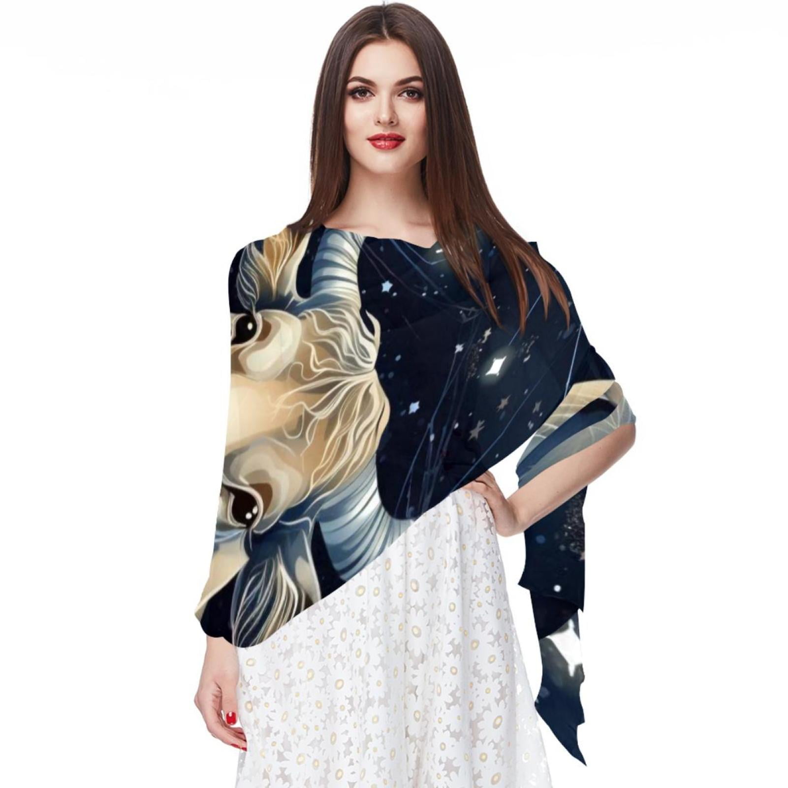 Taurus Constellation Elegant Chiffon Yarn Silk Scarf for Women ...