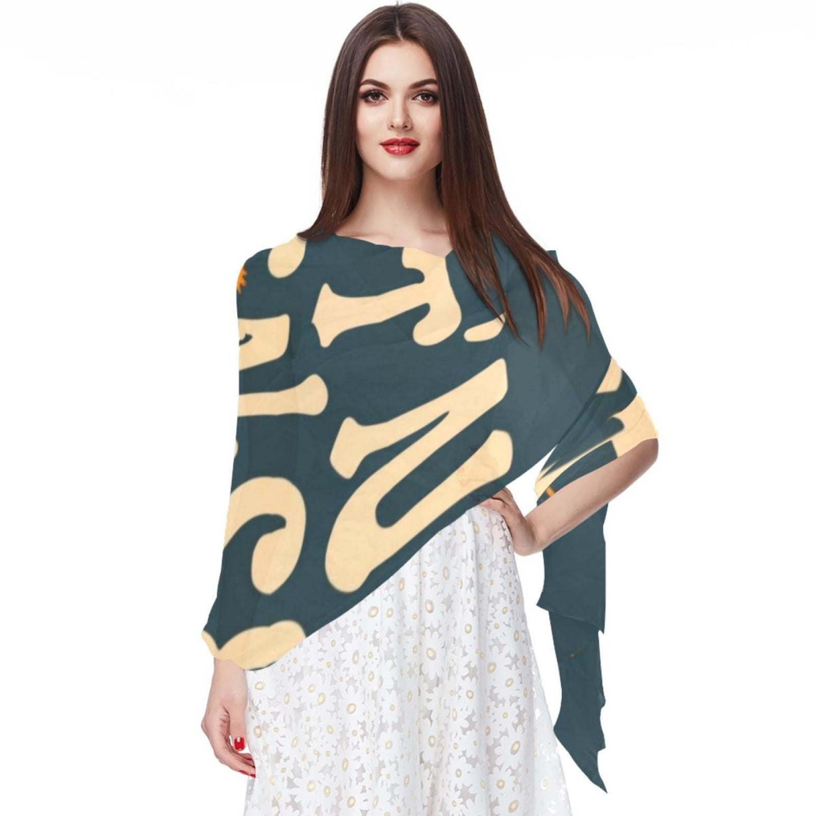 Halloween Font Elegant Silk Scarf - Translucent Chiffon Yarn ...