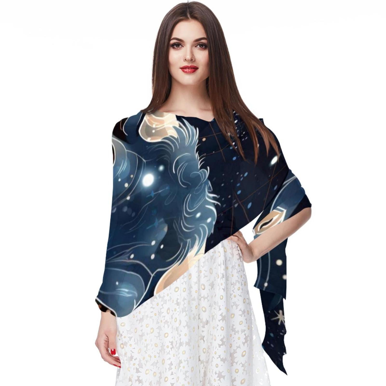 Taurus Constellation Light and Breathable Chiffon Yarn Silk scarf for ...