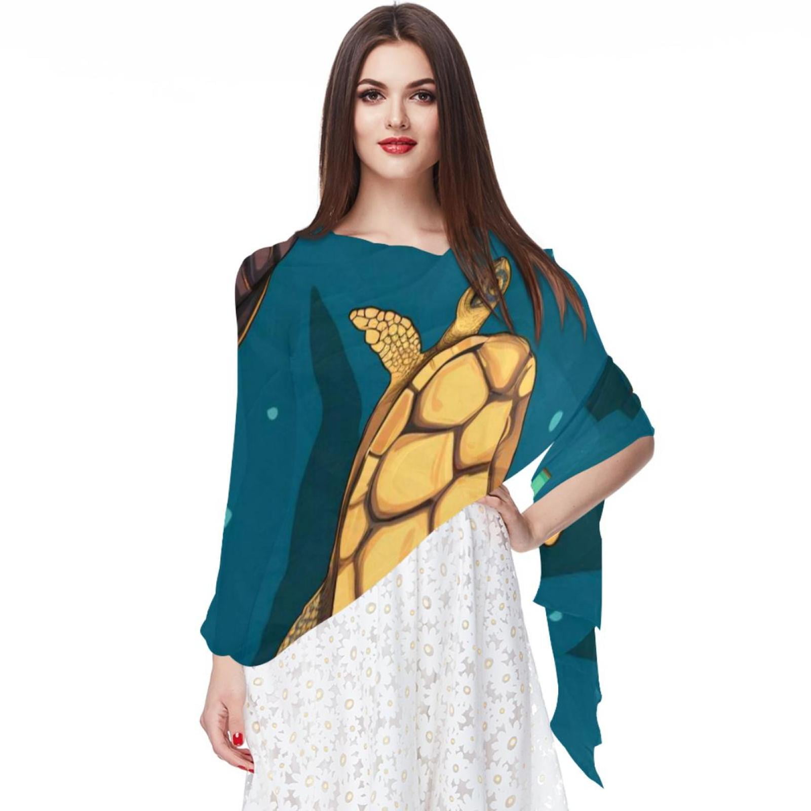 Turtle Seamless Elegant Chiffon Translucent Head Scarf - Light ...