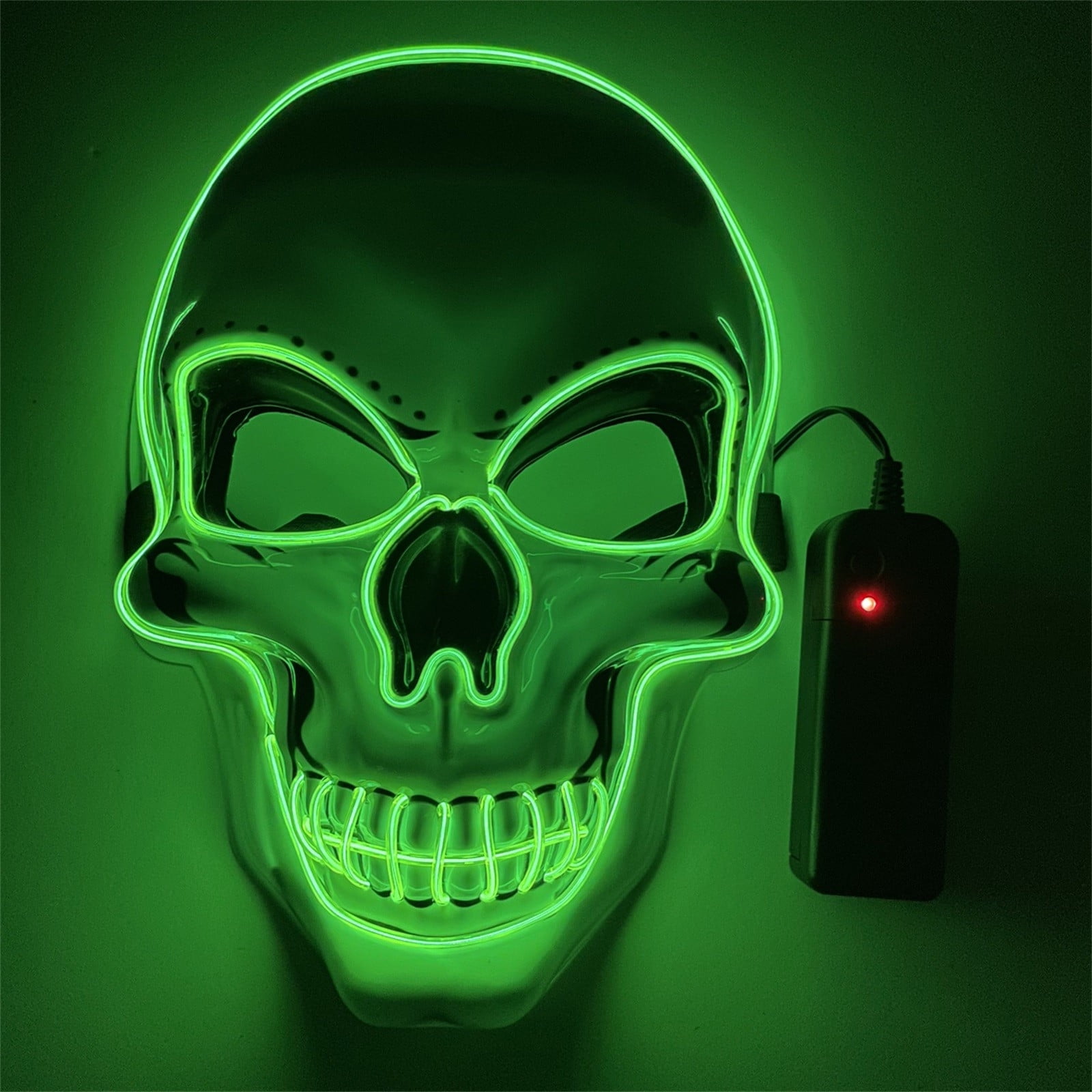 scary mask Halloween Horror Mask Skull Shape LED Cold Light Emitting ...