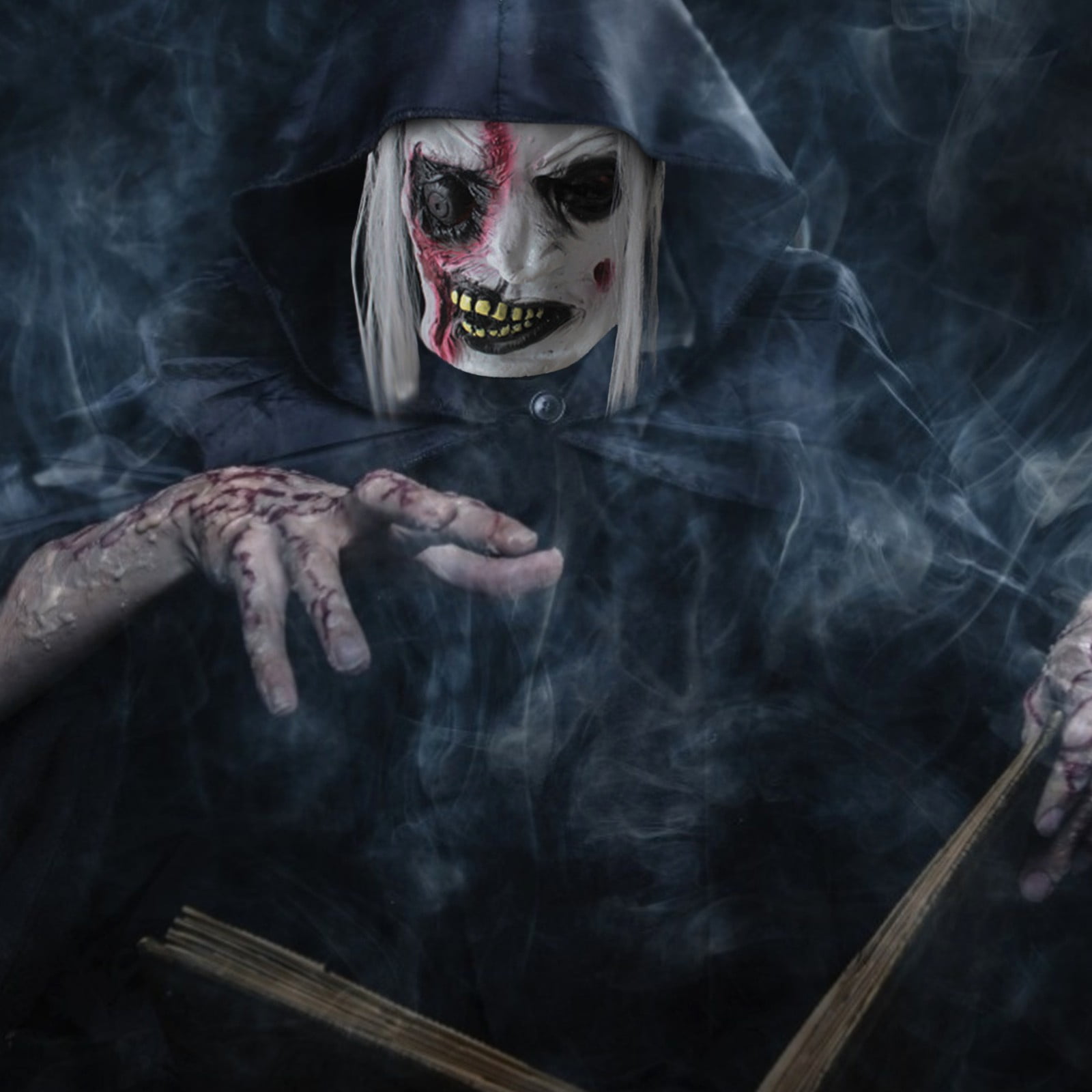 scary mask Halloween cos ghost festival horror ghost face mask white ...