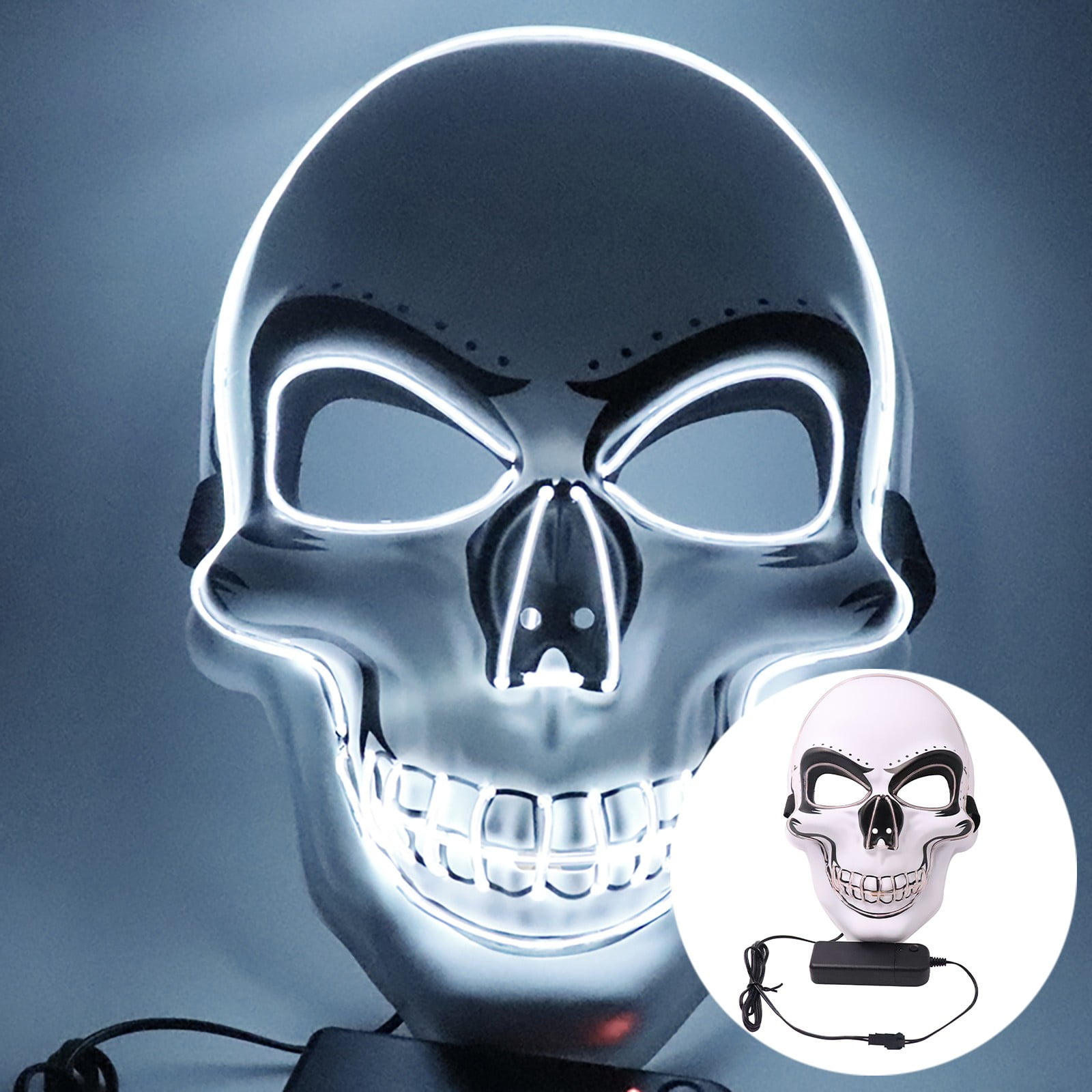 scary mask Halloween glowing skull mask ghost face cool ray mask white ...