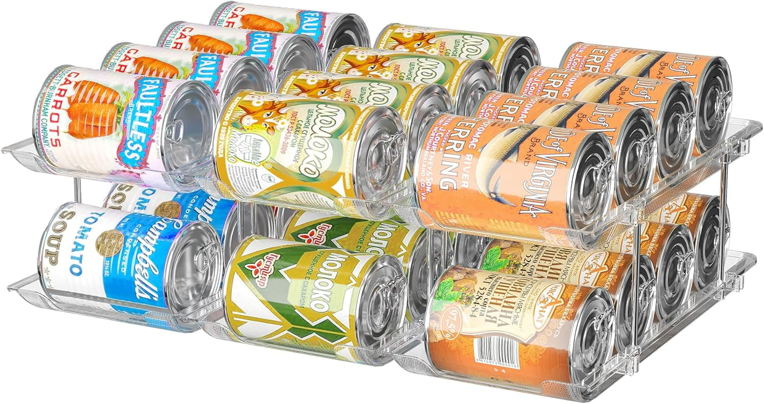 schiudm Can Organizer for Pantry 3 Sets 4 Tiers Can Storage Organizer ...