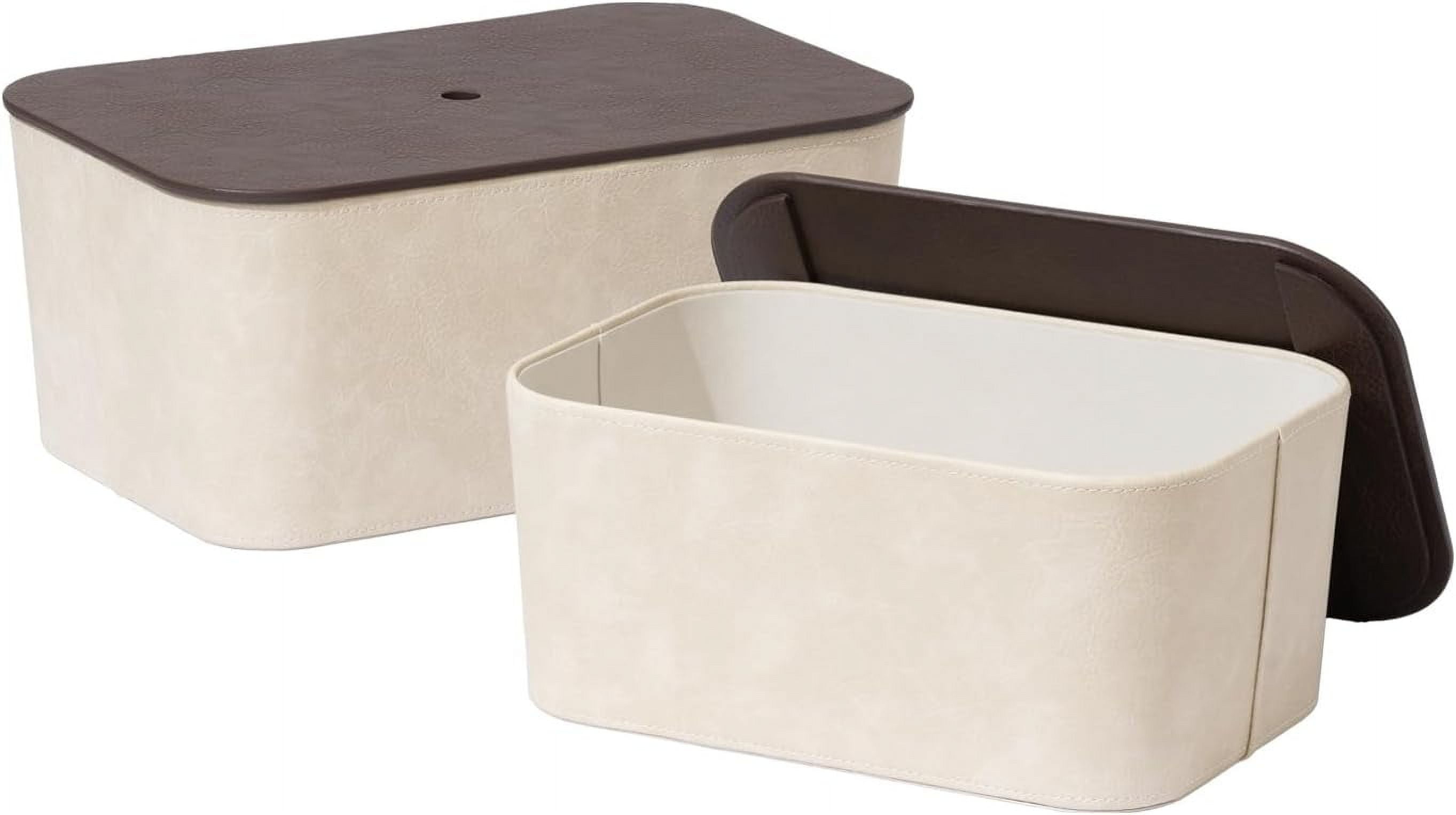 Storage Baskets with Lids, Stackable Storage Boxes Set of 2, Velvet ...