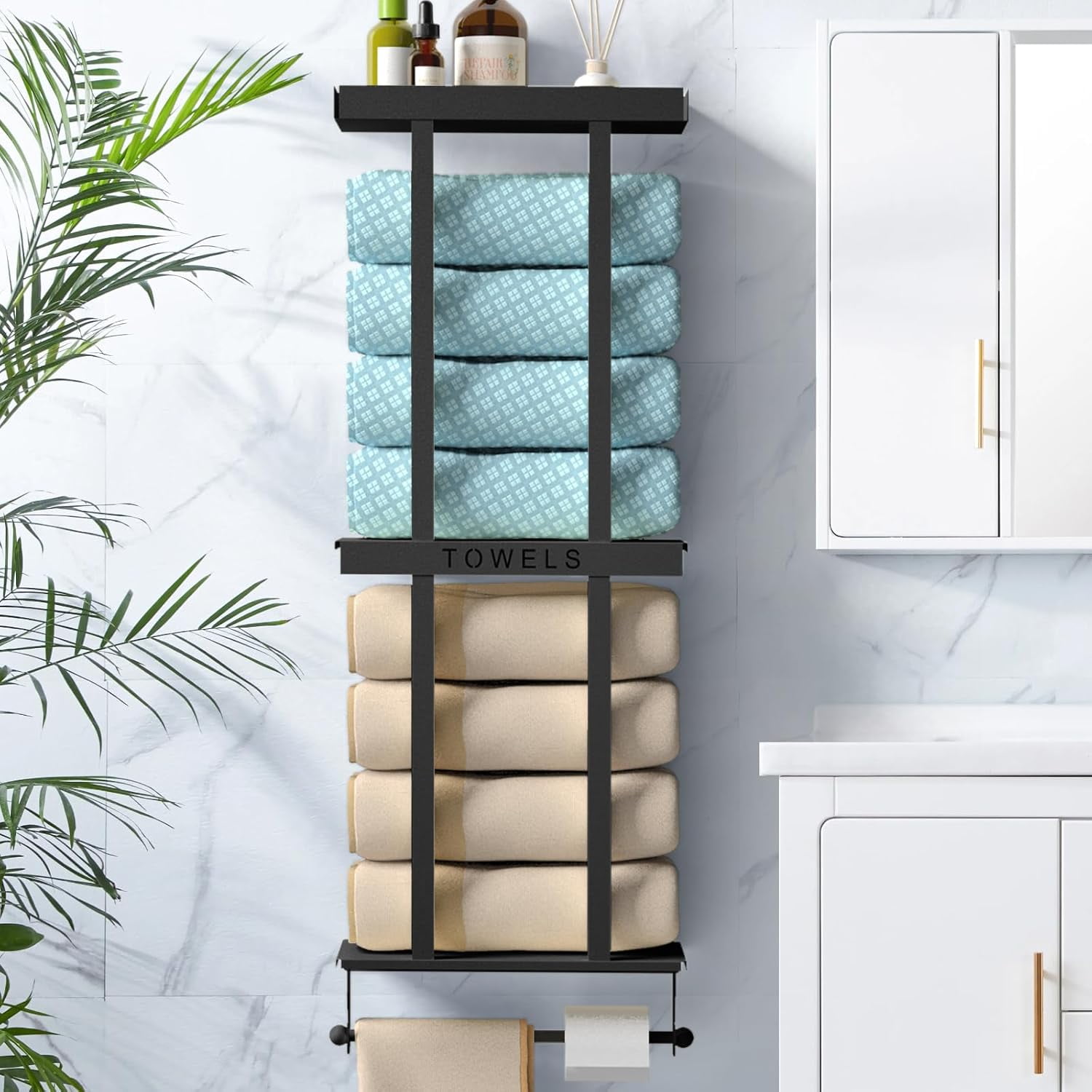 schiudm Towel Racks for Bathroom Bathroom Towel Storage Rack Wall ...