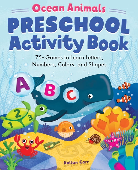 school skills activity books: Ocean Animals Preschool Activity Book ...