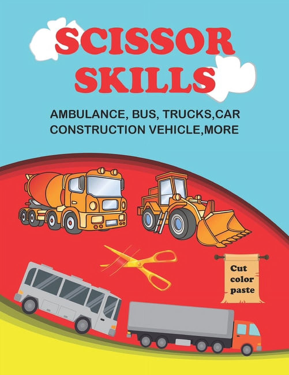 scissor skills: scissor skills bus, truck, car and more 50+: Let's Cut ...
