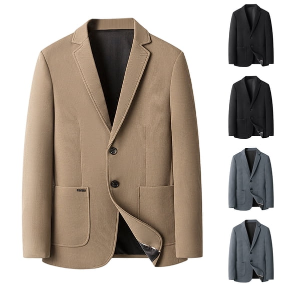 sckarle Men's Waffle Blazer Casual Sport Coats Slim Fit Two Button Suit ...