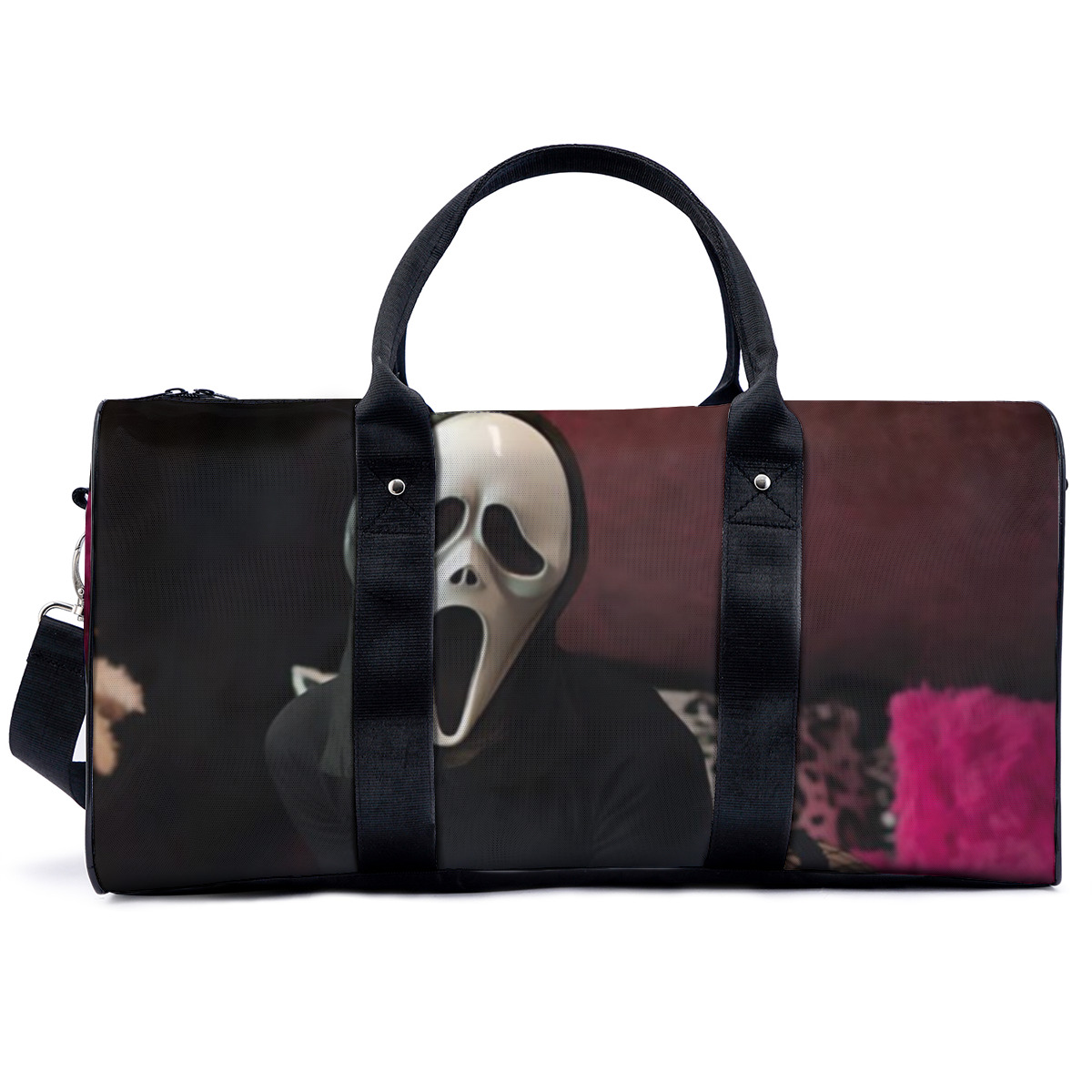 scream terrorCartoon Travel Luggage Bag with Shoulder Strap Tote ...