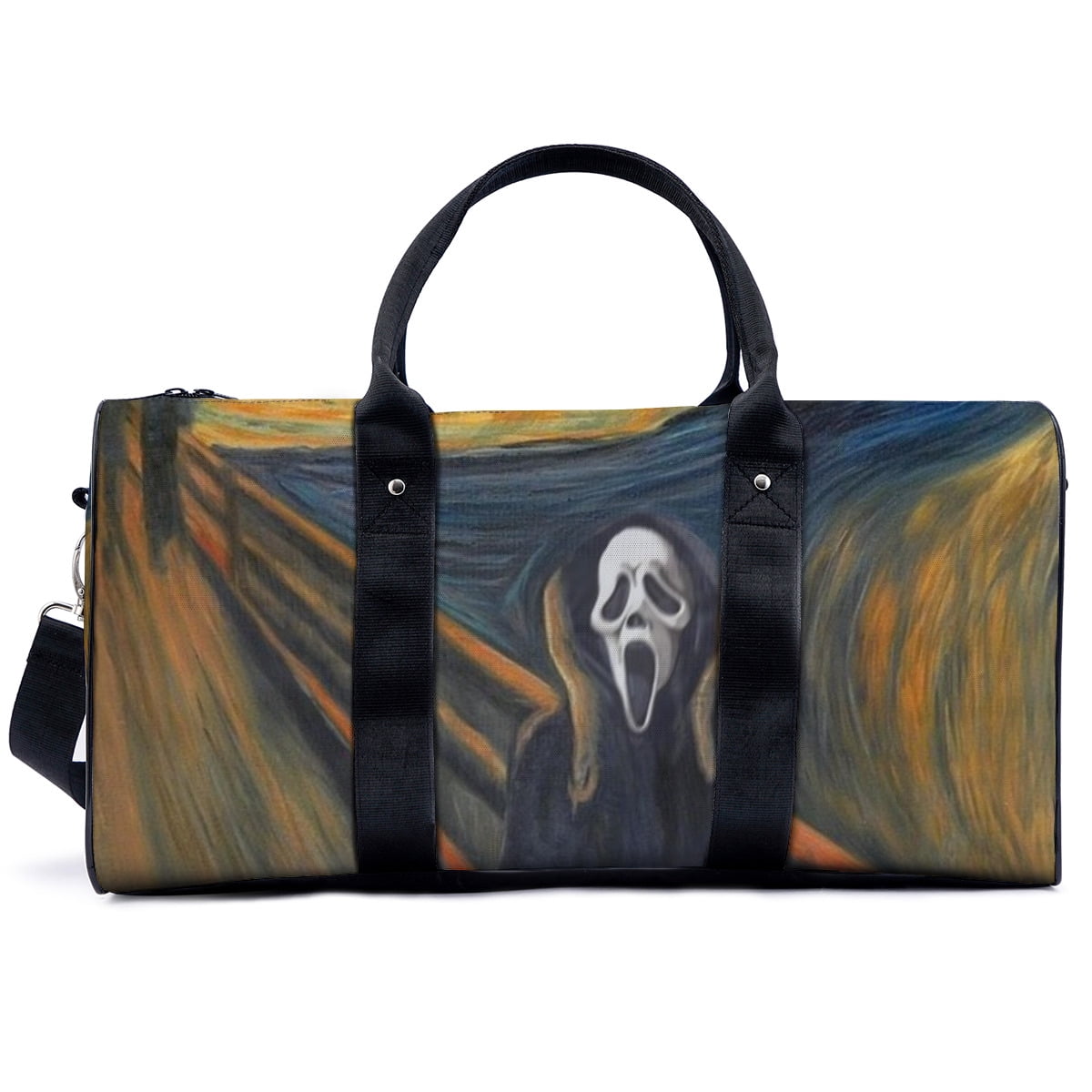 scream terrorCartoon Travel Luggage Bag with Shoulder Strap Tote ...