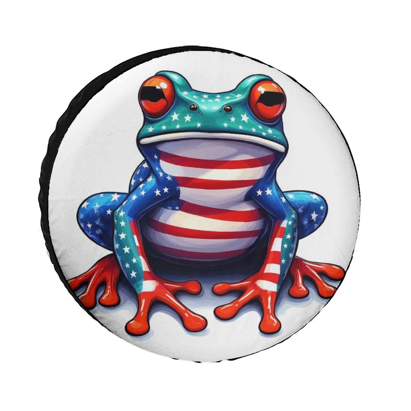 screaming froggy frog - USA flag colors Spare Tire Cover 14-16inch ...