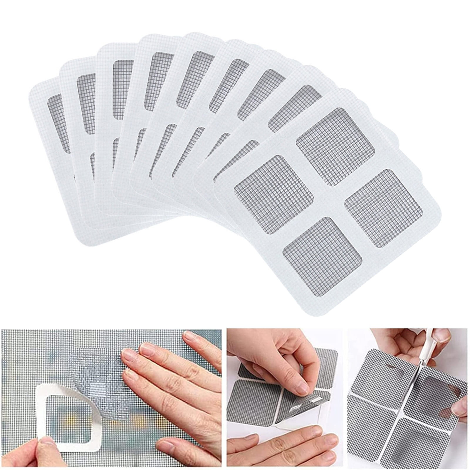 screen door mesh repair kit 9PC Repatching Stickers Adhesive Screen Repatching Screen Sticker ...