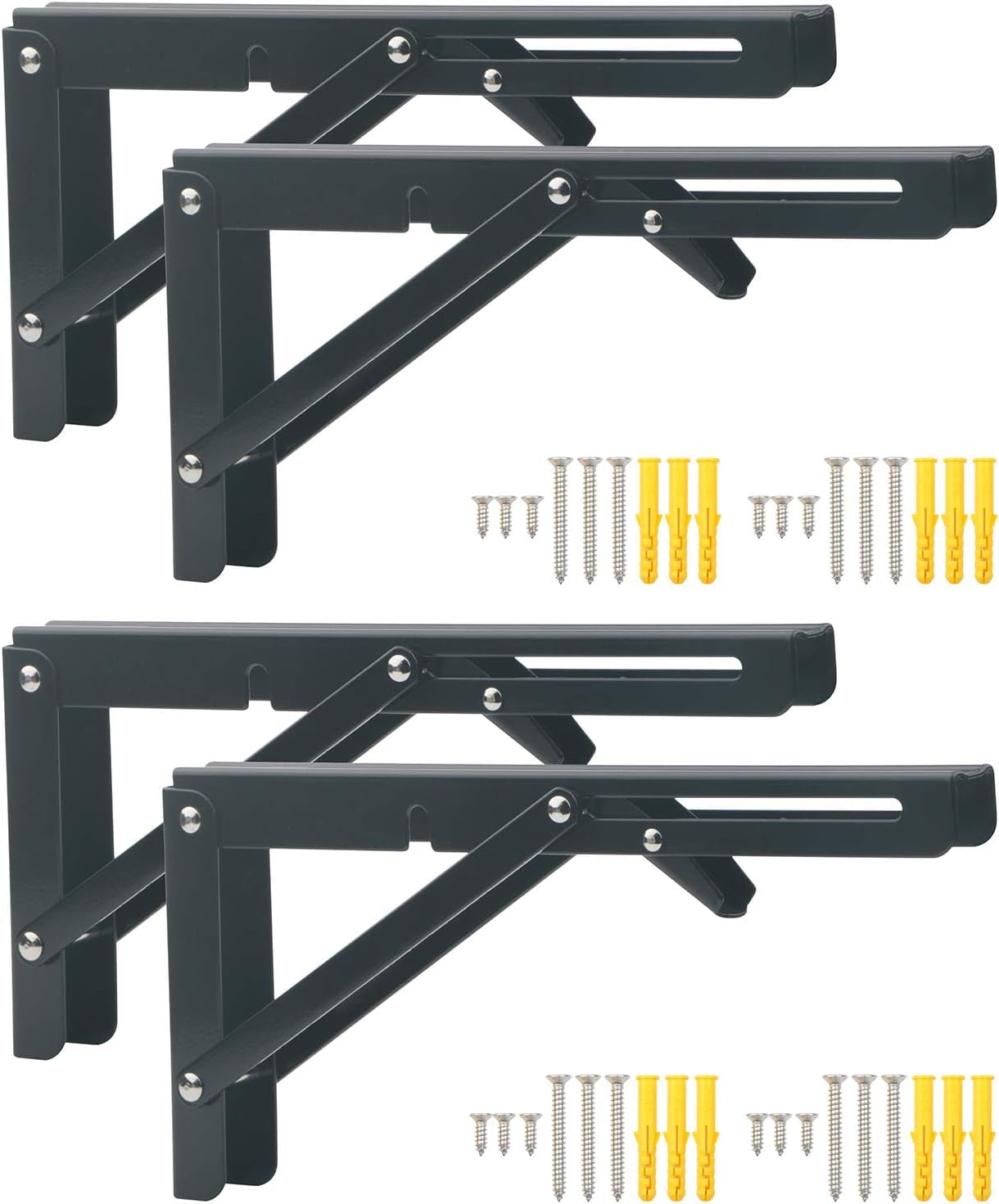 sdajshdw JKLCH Folding Shelf Bracket 10" Heavy Duty Stainless Steel ...
