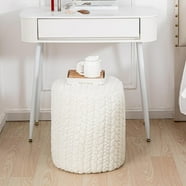 Mark&Day Pouf Ottoman - Harmannsdorf Texture Lime Round Foot Rest ...