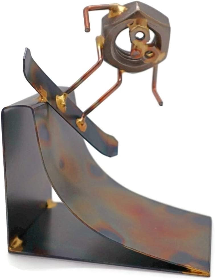 sdajshdw Ski Nut Collectible Handmade Metal Art Figurine Desk ...