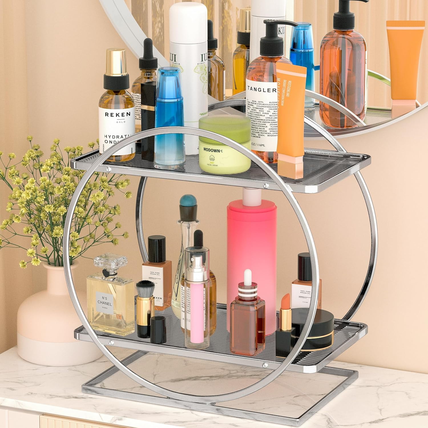 sdecl Bathroom Counter Organizer Countertop Storage Multi-Purpose ...