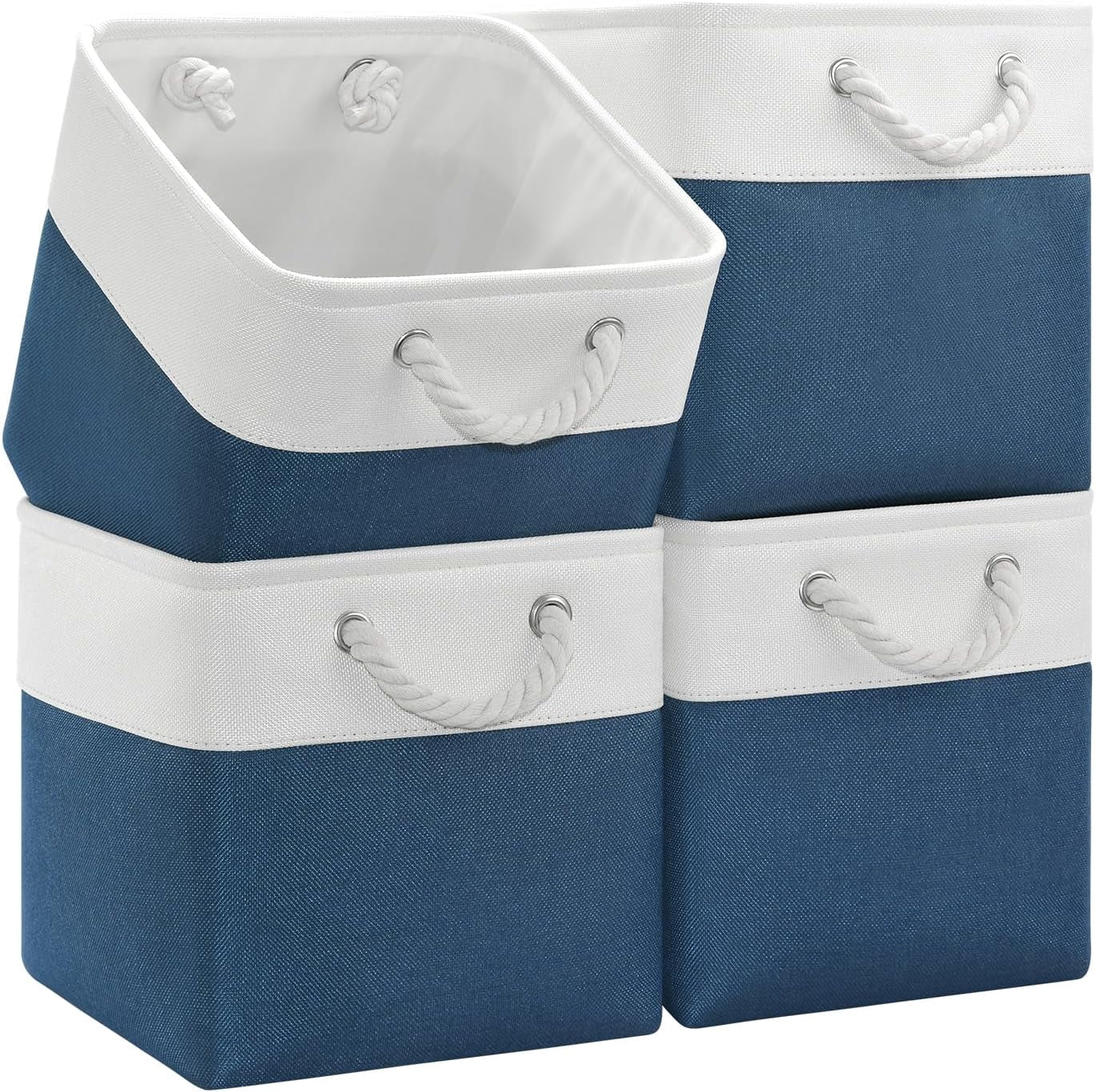 sdecl HCOCM 11x11 Cube Storage Bins 6 Pack Foldable Fabric Organizer ...