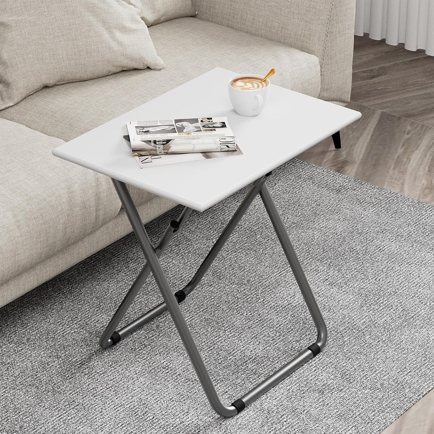 sdecl JKLCH Folding Tray Tv Dinner Tray Foldable Snack Trays for Eating ...