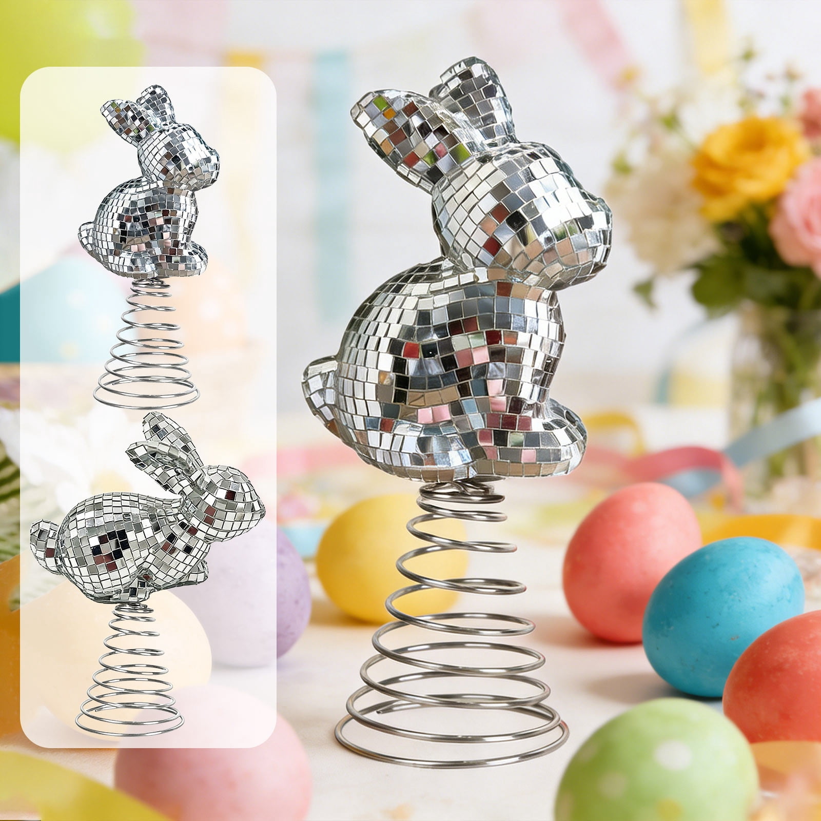 sdhkgrrt 2Pcs Easter Bunny Tree Topper, Easter Tree Topper, Bunny Tree ...