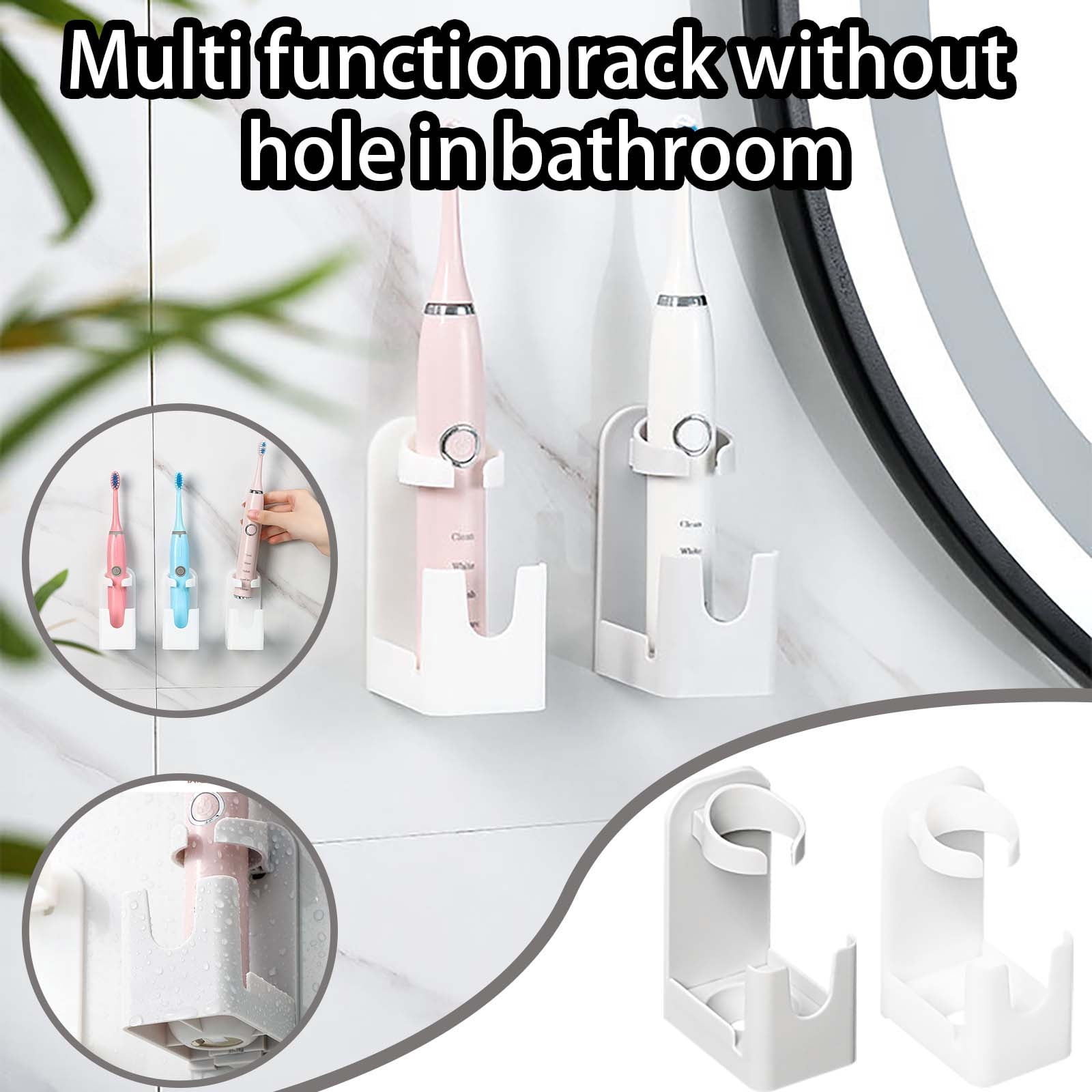 sdhkgrrt 2Pcs Toothbrush Holder, Wall-mounted Washing Cup Rack for ...