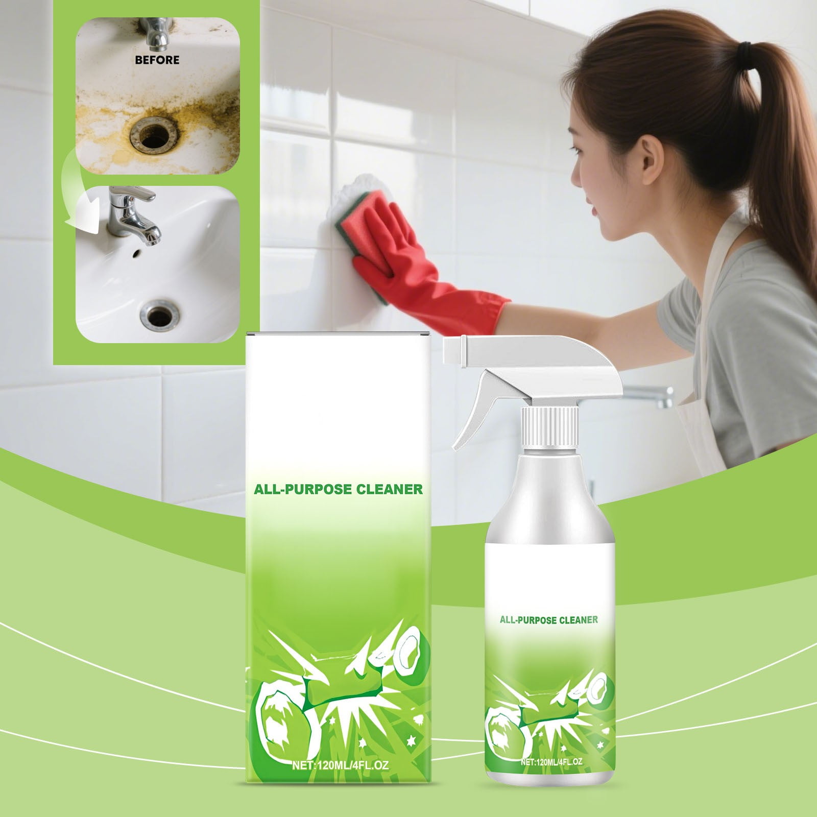 sdhkgrrt under $5 Multi Surface Cleaner Spray, Multi Surface Cleaner, Cleaning Spray for Kitchen ...