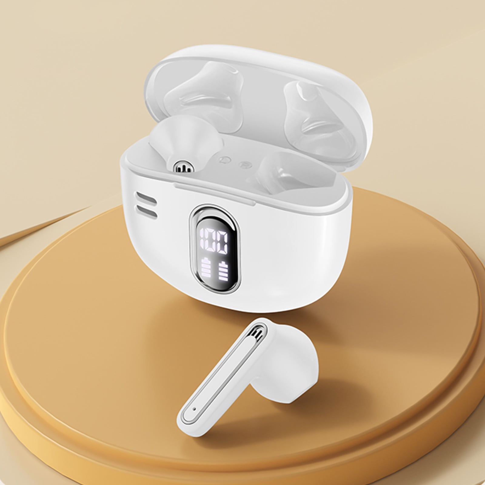 sdhkgrrt Bluetooth Headphones,Wireless Bluetooth Headset 5.3 Intelligent Noise Reduction LED ...