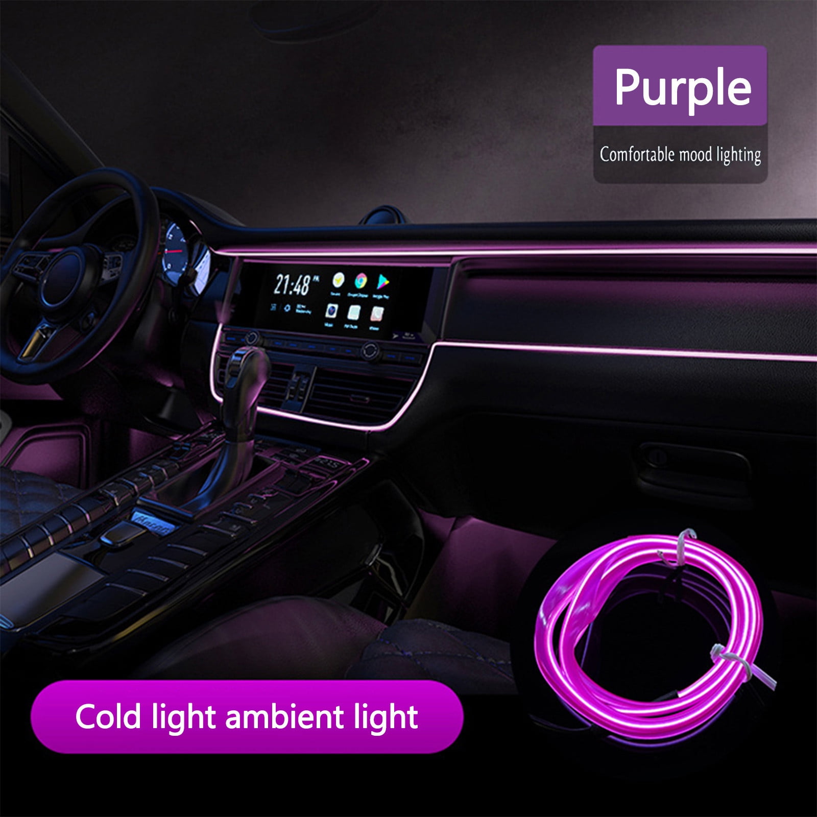 sdhkgrrt Car LED Light Strip, Car Lights, LED Interior Lights, Cold ...