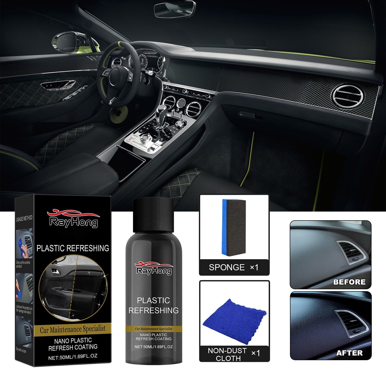 sdhkgrrt Clearance Automobile Plastic Refurbishment Agent Surface Wax ...
