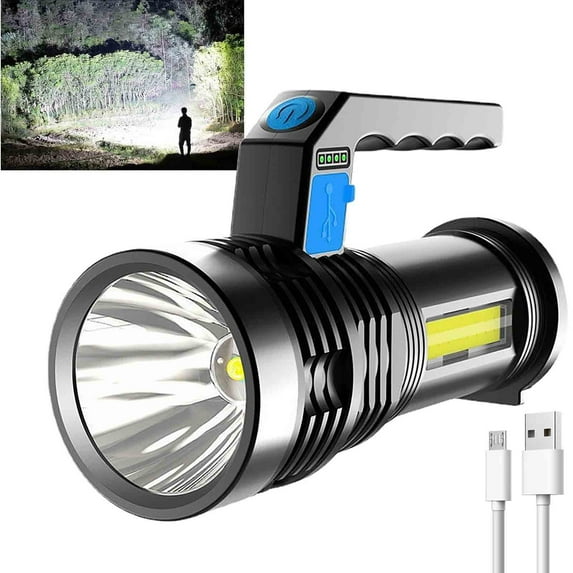 sdhkgrrt Long Range Rechargeable Flashlight, Ultra Bright Rechargeable ...