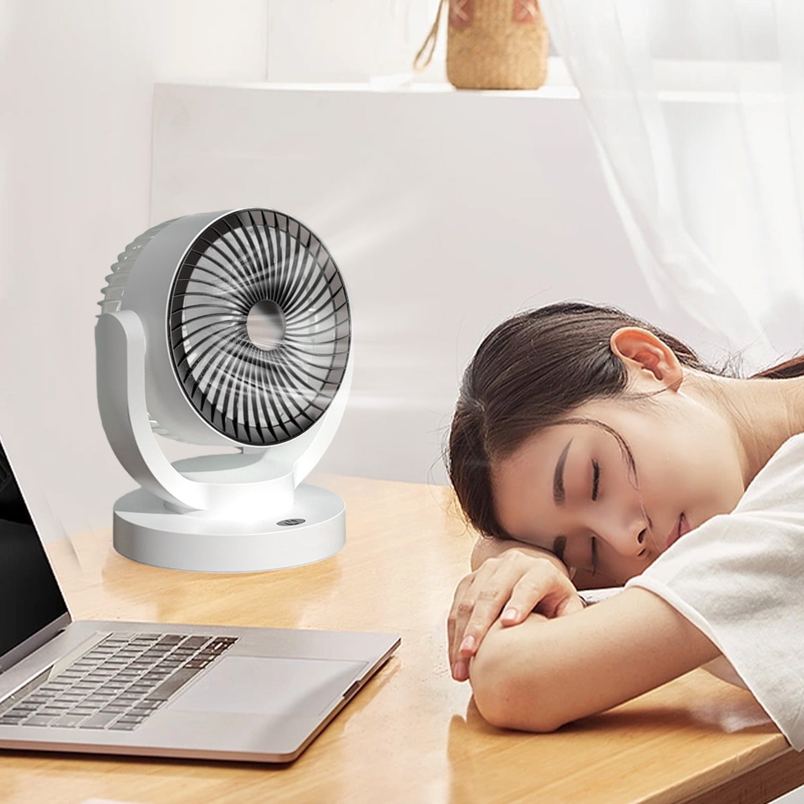 sdhkgrrt Mini Fan Portable,Table Fan, Rechargeable Battery Operated ...