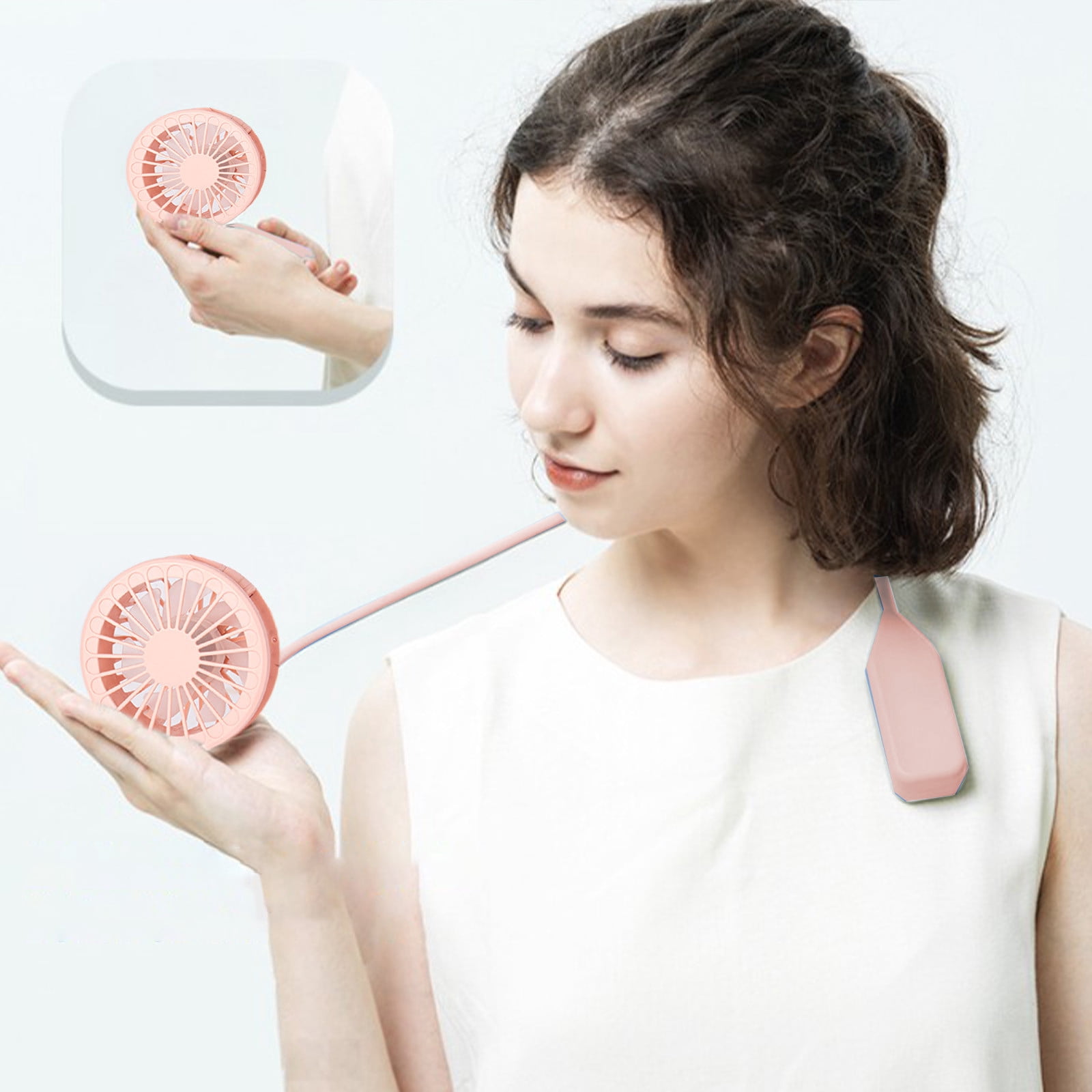 sdhkgrrt Mini Fan Portable,Wrap-around Wrap-around Cervix Fan Port ...
