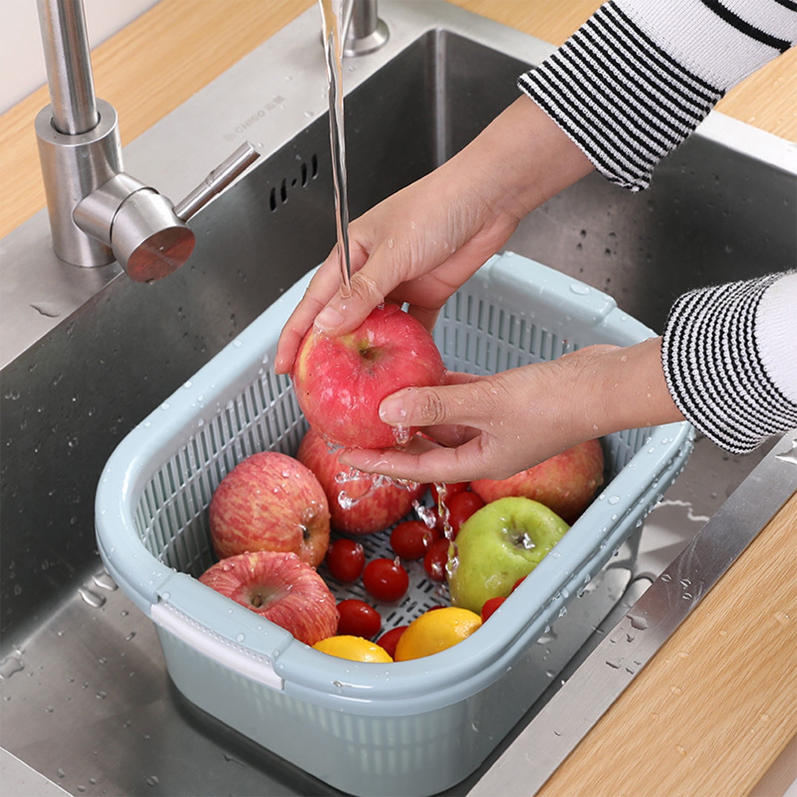 sdhkgrrt Storage Bins,Multi Functional Basket New Fruit Cleaning Bowl ...