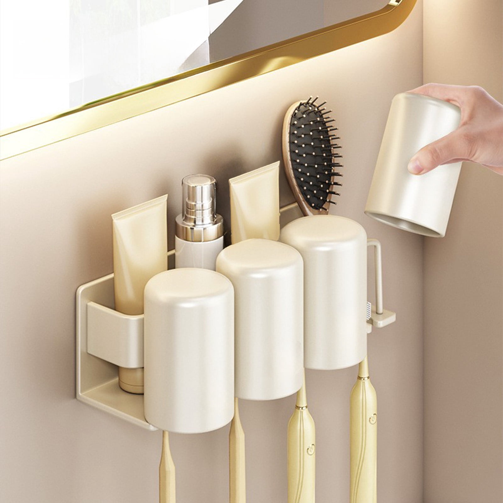 sdhkgrrt,Toothbrush Rack No Perforation Bathroom Mouthwash Storage Rack ...