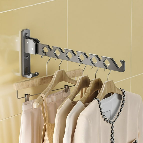 sdhkgrrt Wall Mounted Folding Drying Rack, Foldable Wall Mounted ...