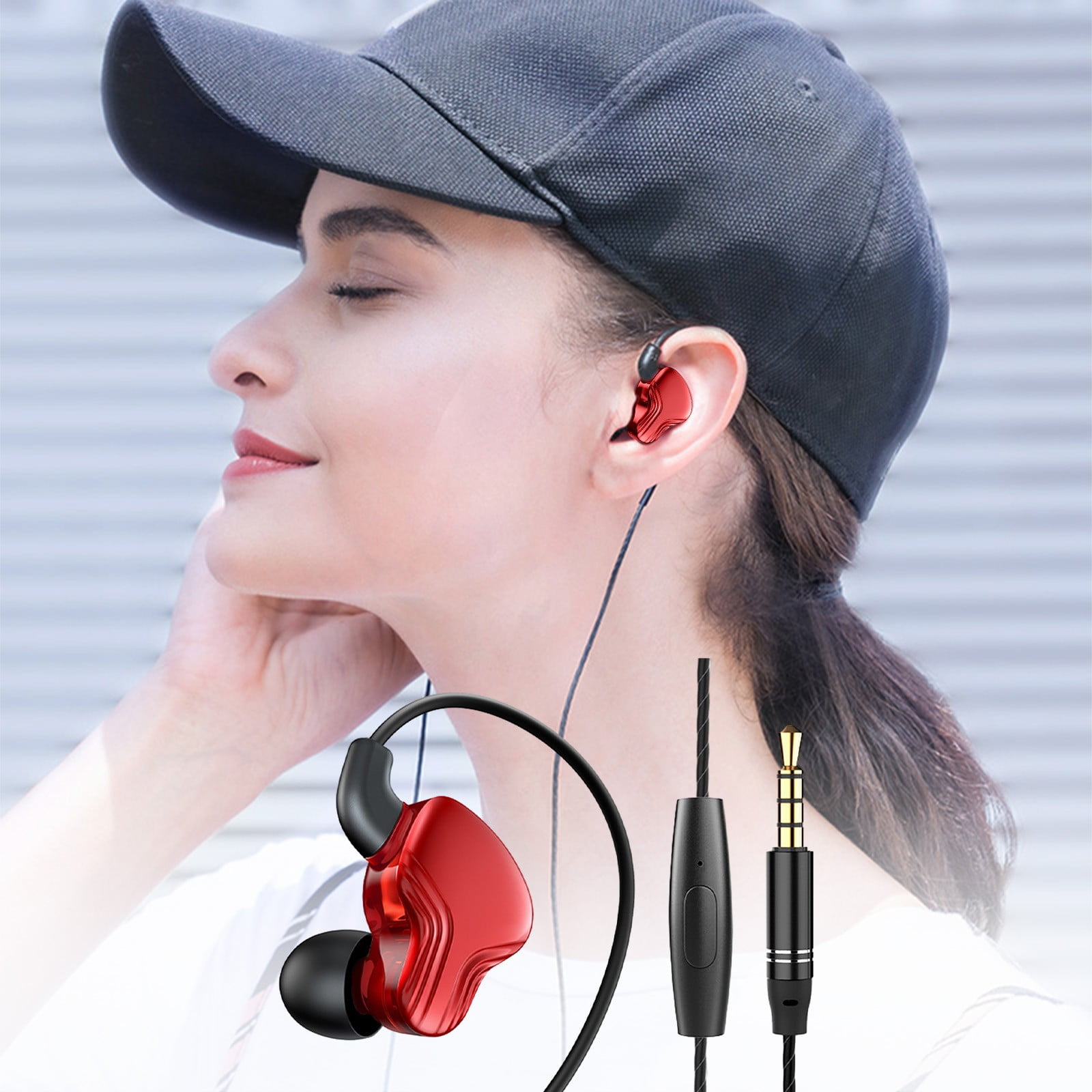 sdhkgrrt Wireless Earbuds,EDual Dynamics Earphones, Wired In Ear, High ...