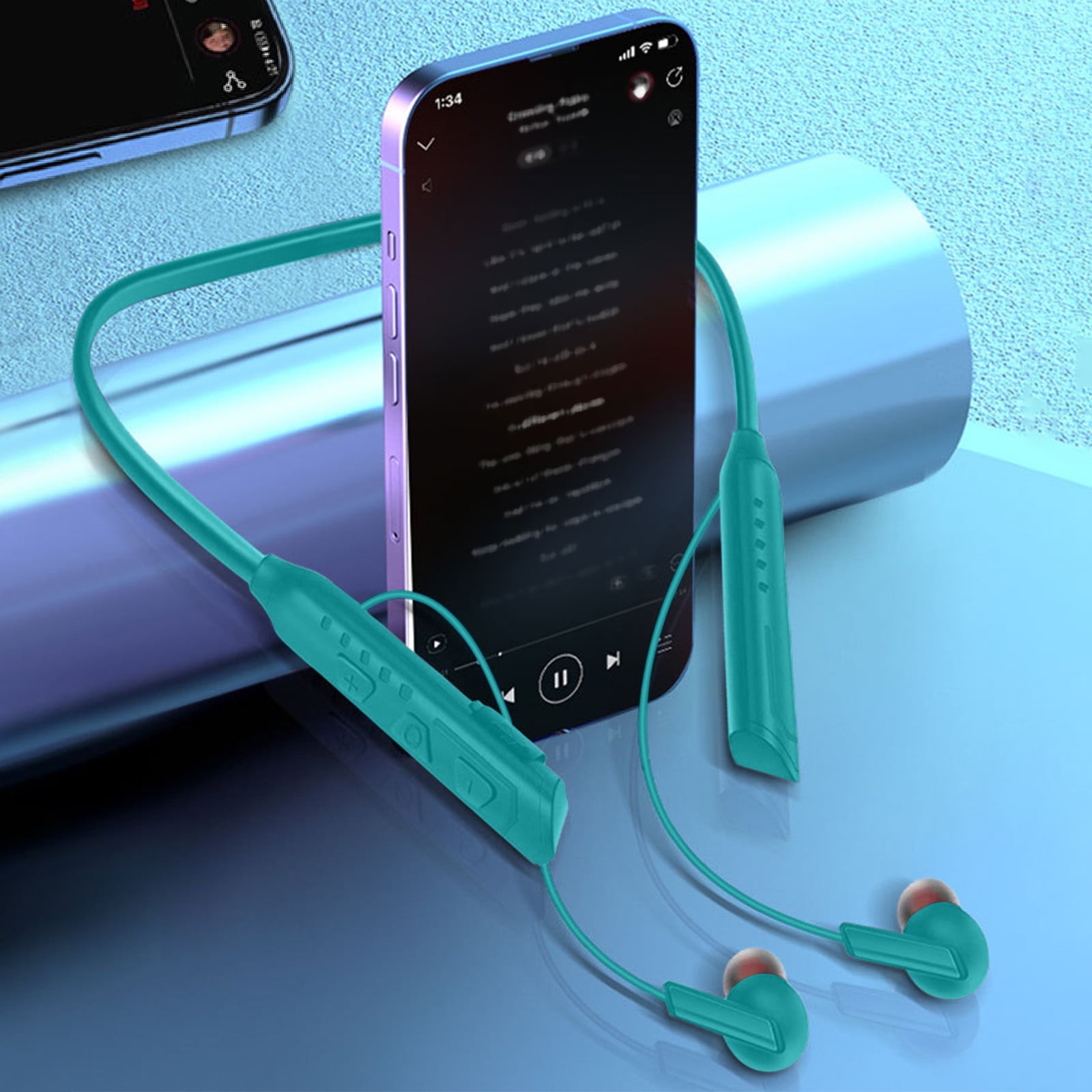 sdhkgrrt Wireless Earbuds,Hanging Neck In-ear Ultra-Long Standby ...