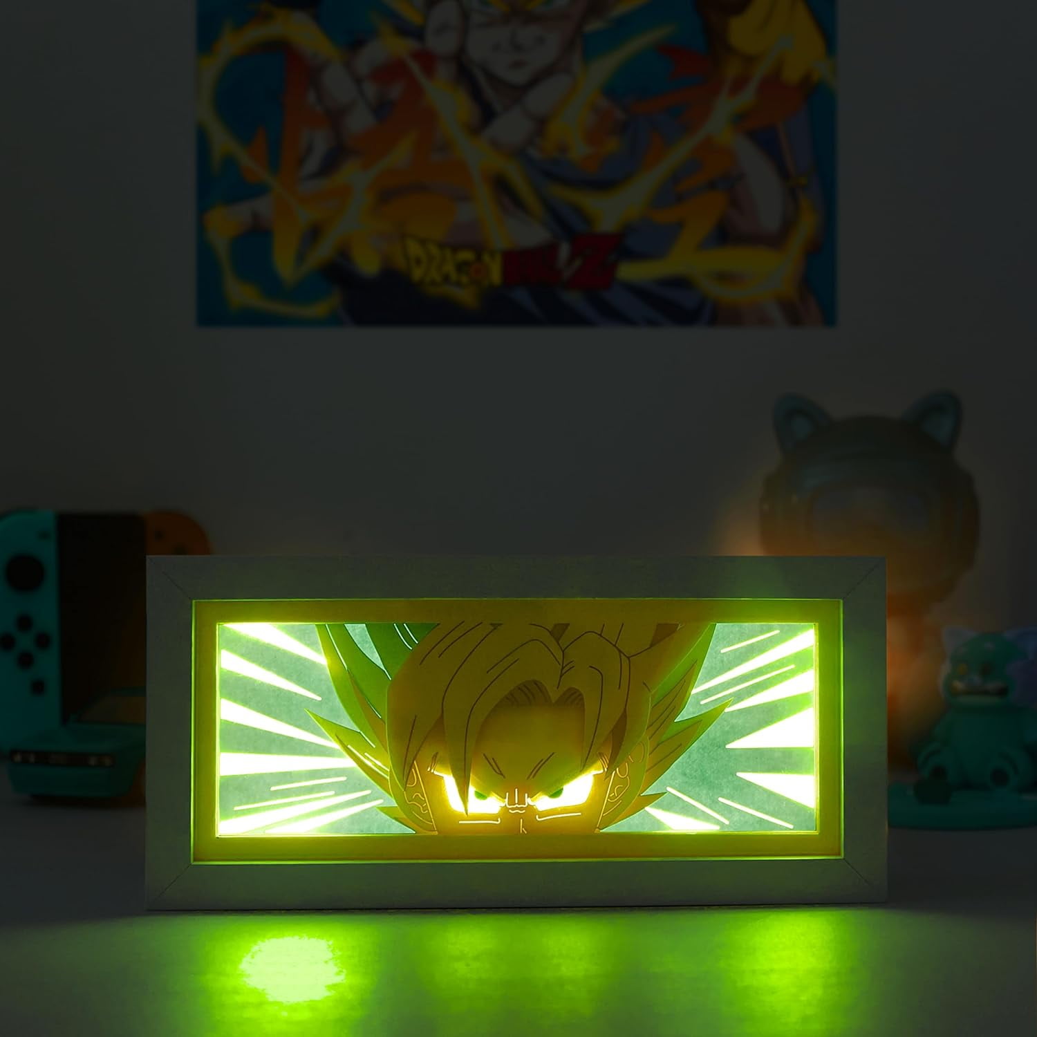sdzhud Anime LED Light Box Manga Shadow Box Frame Paper Cut Table Lamp ...