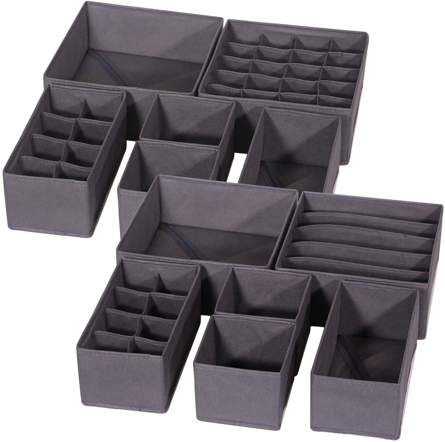 chdqwer HCOCM 12 Pack Foldable Cloth Storage Box Closet Dresser Drawer ...