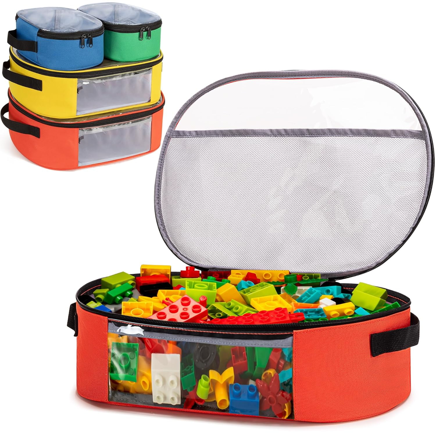 sdzinft 4-piece Toy Storage Organizer Bag Compatible with Bricks Travel ...