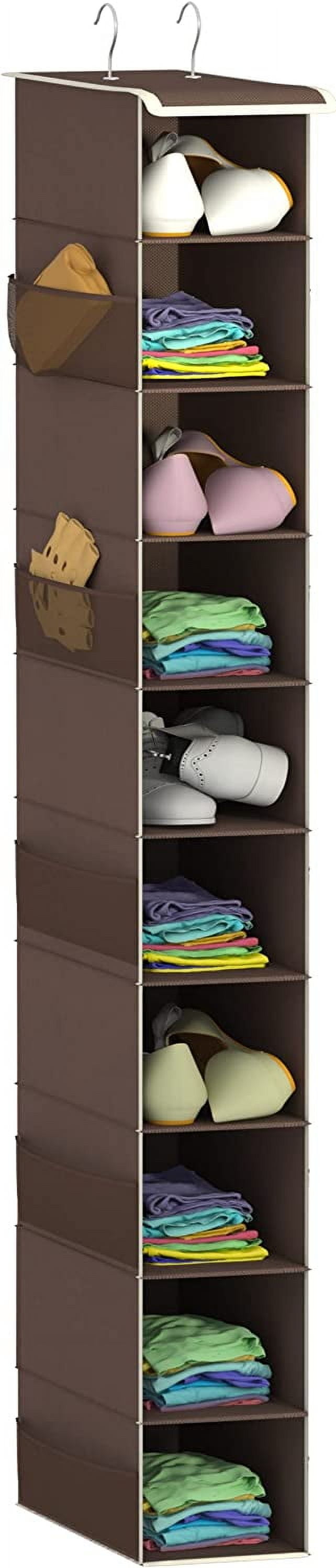 sdzinft Hanging Shoe Organizer 10-Shelf Hanging Closet Organizers and ...